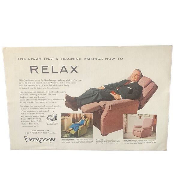 Barca Lounger | Art | Vintage955 Barca Lounger Teaching America How To ...